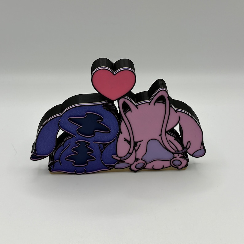 Stitch and Angel True Love Decoration 3d Printed - Etsy