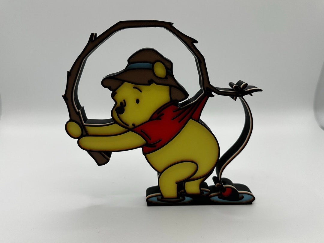 Winnie the Pooh Gone Fishing Standing Tiered Tray, Shelf Decorations 3d ...