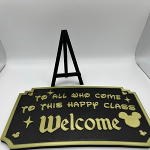 Disney Styled Classroom Welcome Sign "to All That Come to This Happy ...