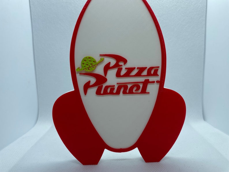 Pizza Planet Rocket Ship Decoration Toy Story Self Standing 3d - Etsy