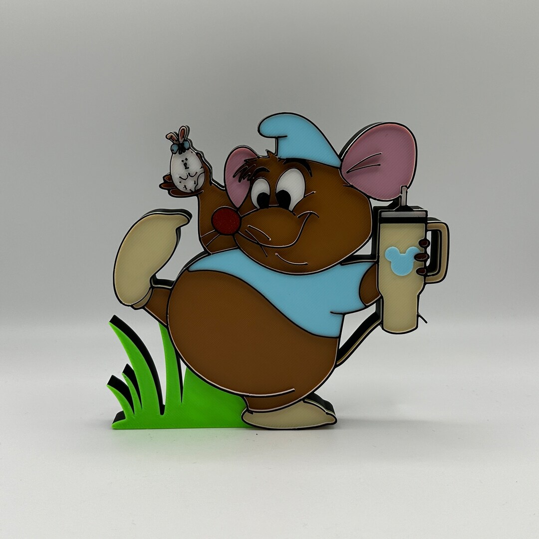 Gus Gus Holding a Mickey Mug Easter Day Decoration 3d Printed - Etsy