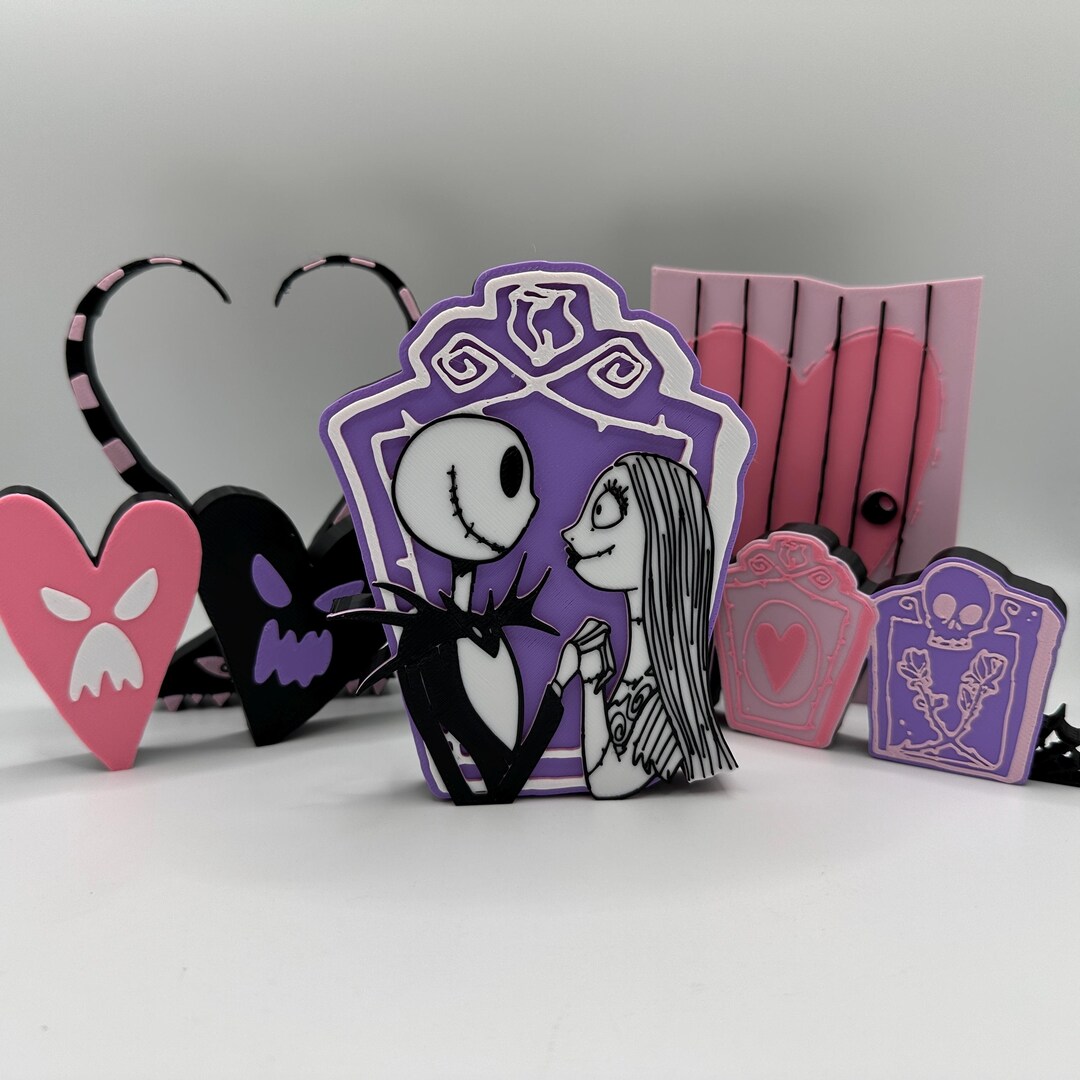 Nightmare Before Christmas Valentines Day Tiered Tray or Shelf ...