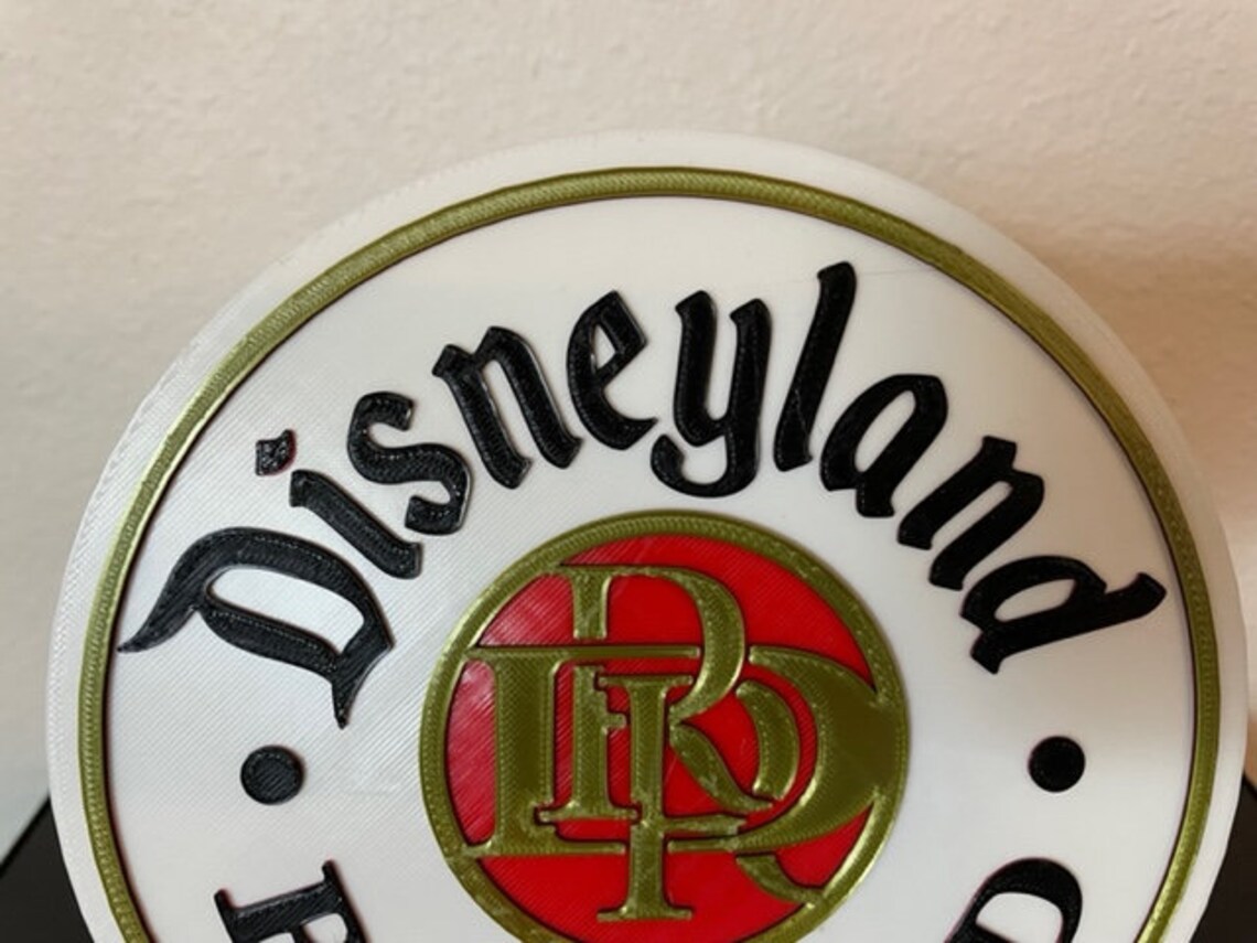 Disneyland Railroad Sign 3d Printed DRR Logo Sign | Etsy