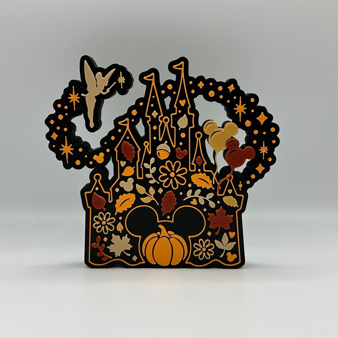 Fall Themed Disney Castle Decoration 3d Printed - Etsy