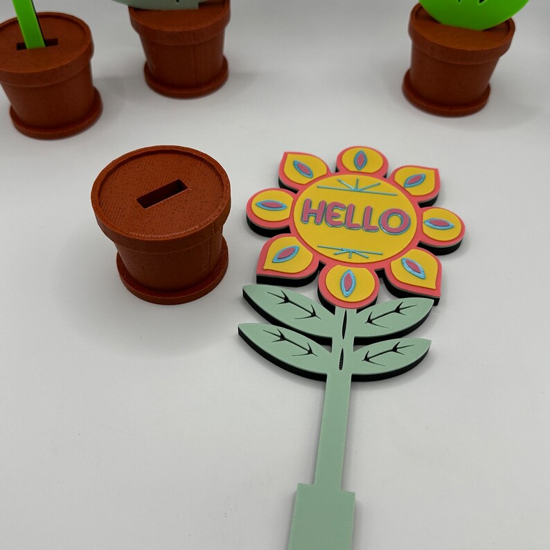 It's a Small World Inspired Hello Flower Standing Decorations 3d ...