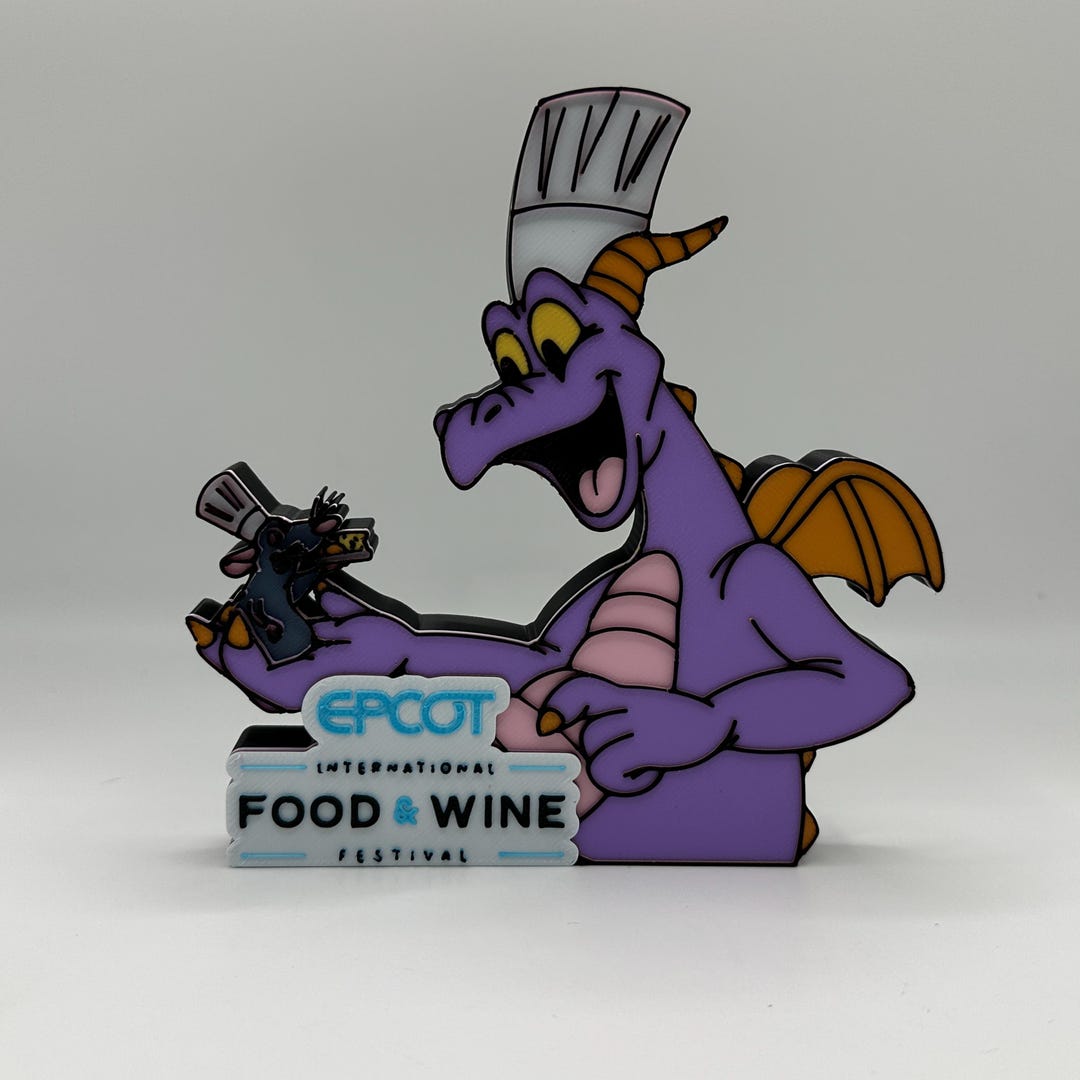 Figment With Remy Food and Wine Standing Decoration 3d Printed - Etsy
