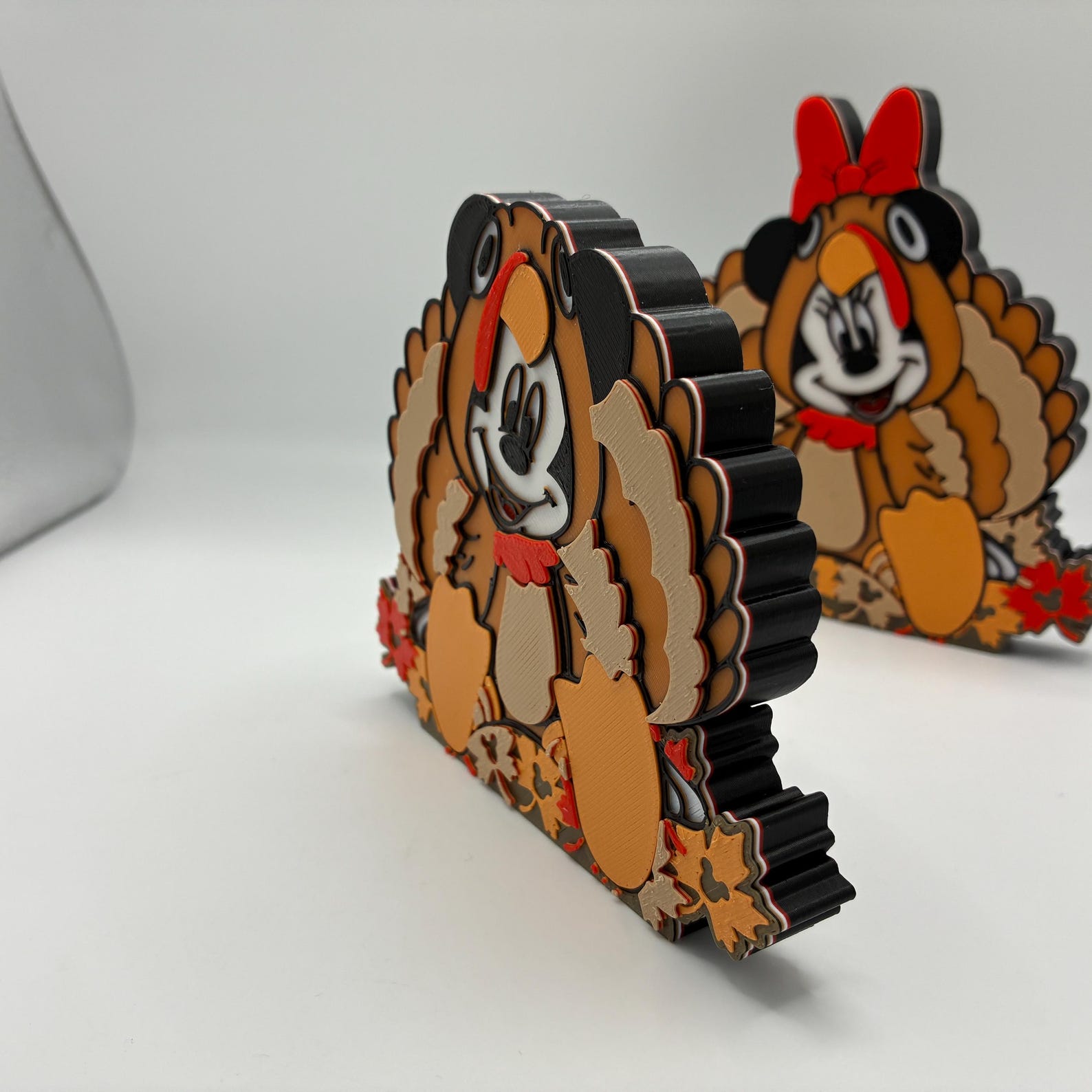 Thanksgiving Mickey or Minnie Mouse Turkey Decorations 3d Printed - Etsy