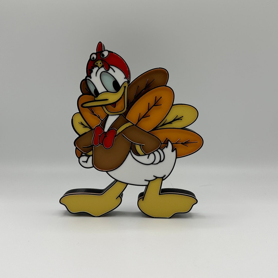 Donald Duck Turkey Thanksgiving Decoration 3d Printed - Etsy
