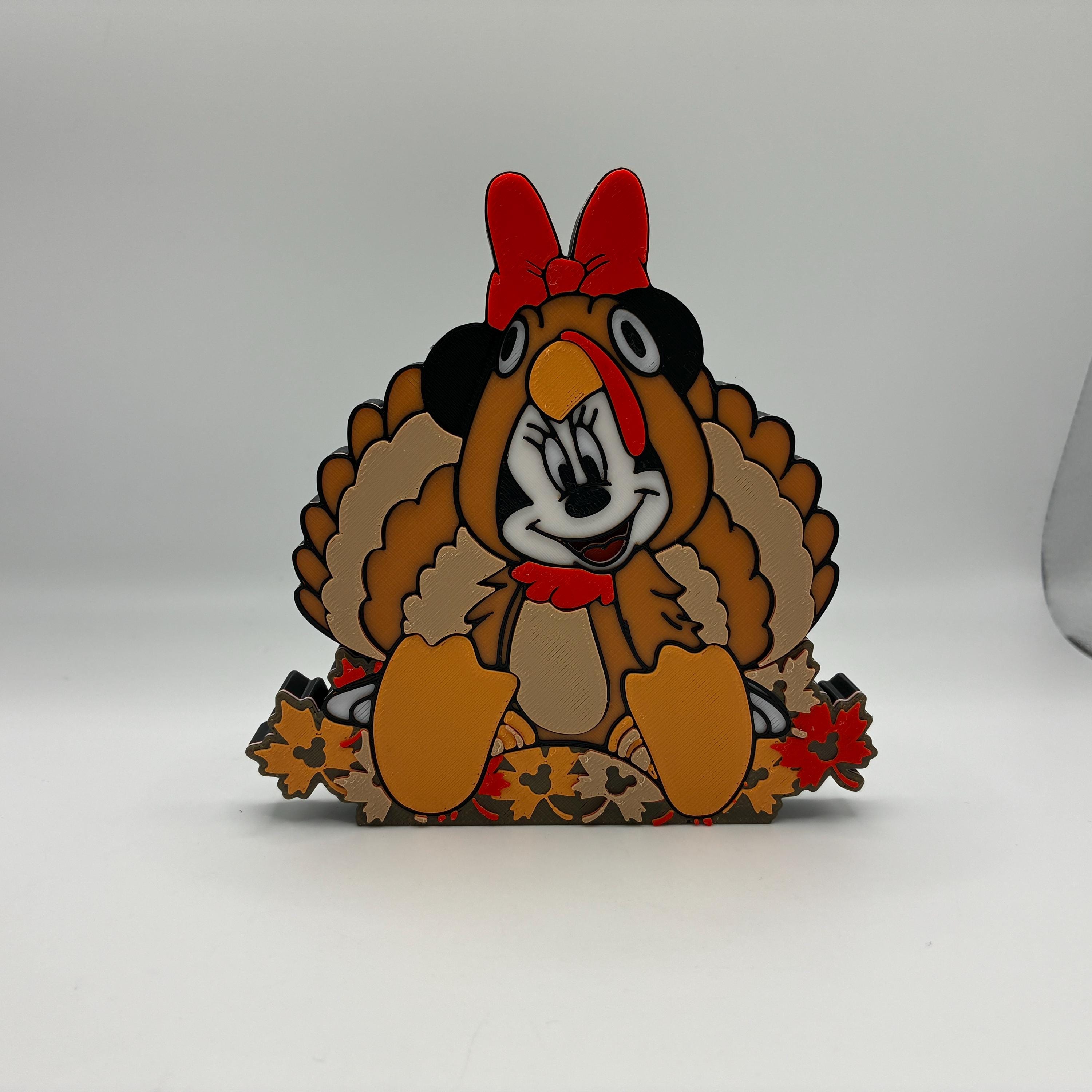 Thanksgiving Mickey or Minnie Mouse Turkey Decorations 3d Printed - Etsy