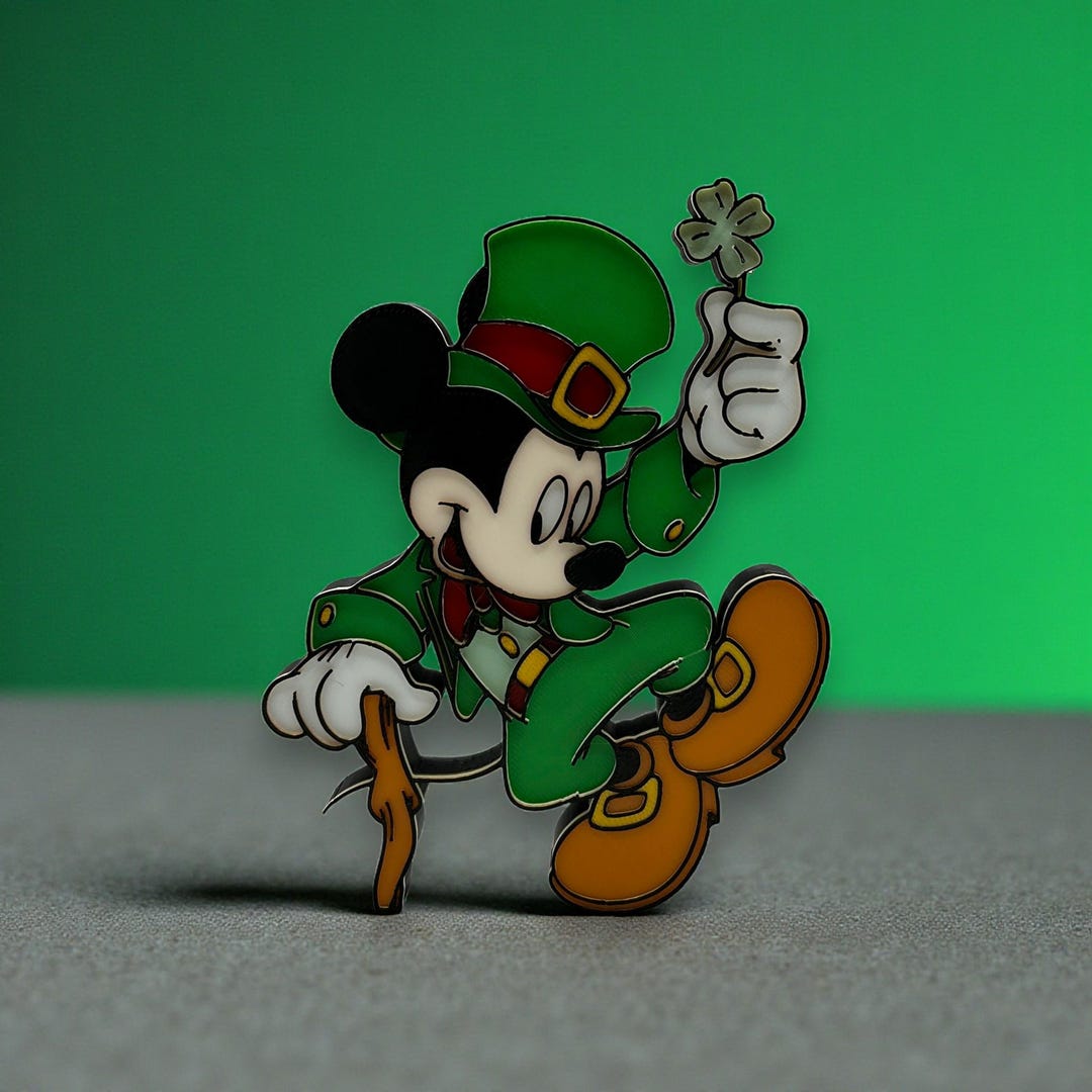 Mickey Mouse Lucky Leprechaun Standing Decoration 3d Printed - Etsy