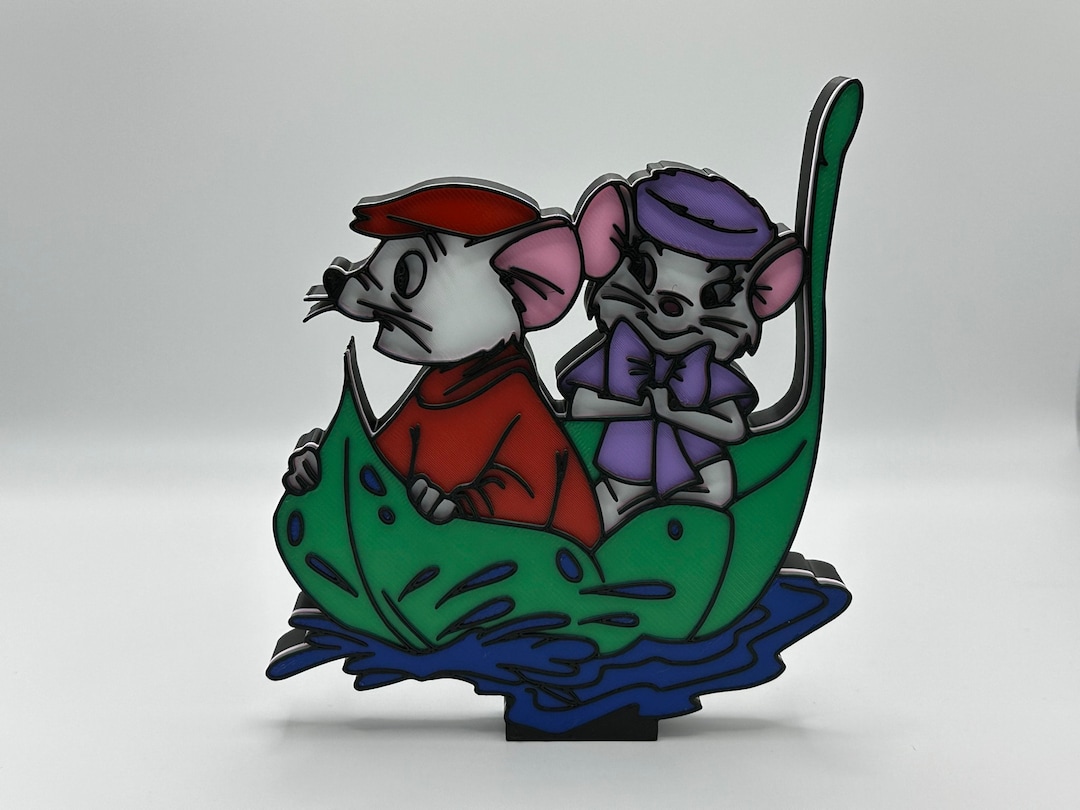 Bernard and Miss Bianca the Rescuers Tiered Tray, Shelf Decoration 3d ...