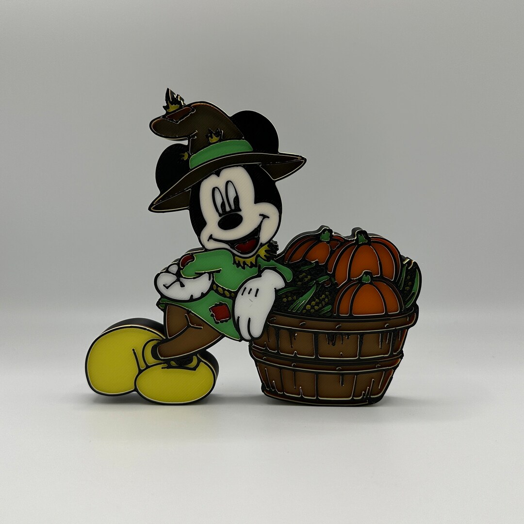Mickey Mouse Fall Harvest Scarecrow Decoration 3d Printed - Etsy