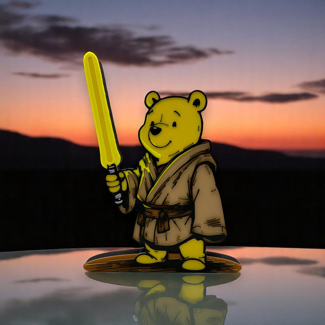 Winnie the Pooh as Obi-wan Kenobi – 3d-printed Freestanding Disney ...