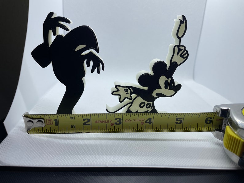 Mickey Mouse Scared Shadow Glow in the Dark Decoration 3d - Etsy