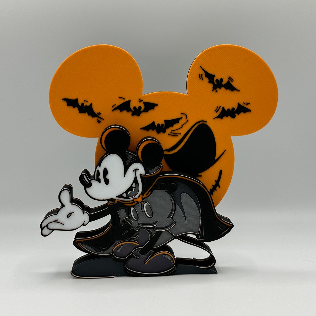 Vampire Mickey Mouse Halloween Decoration 3d Printed - Etsy