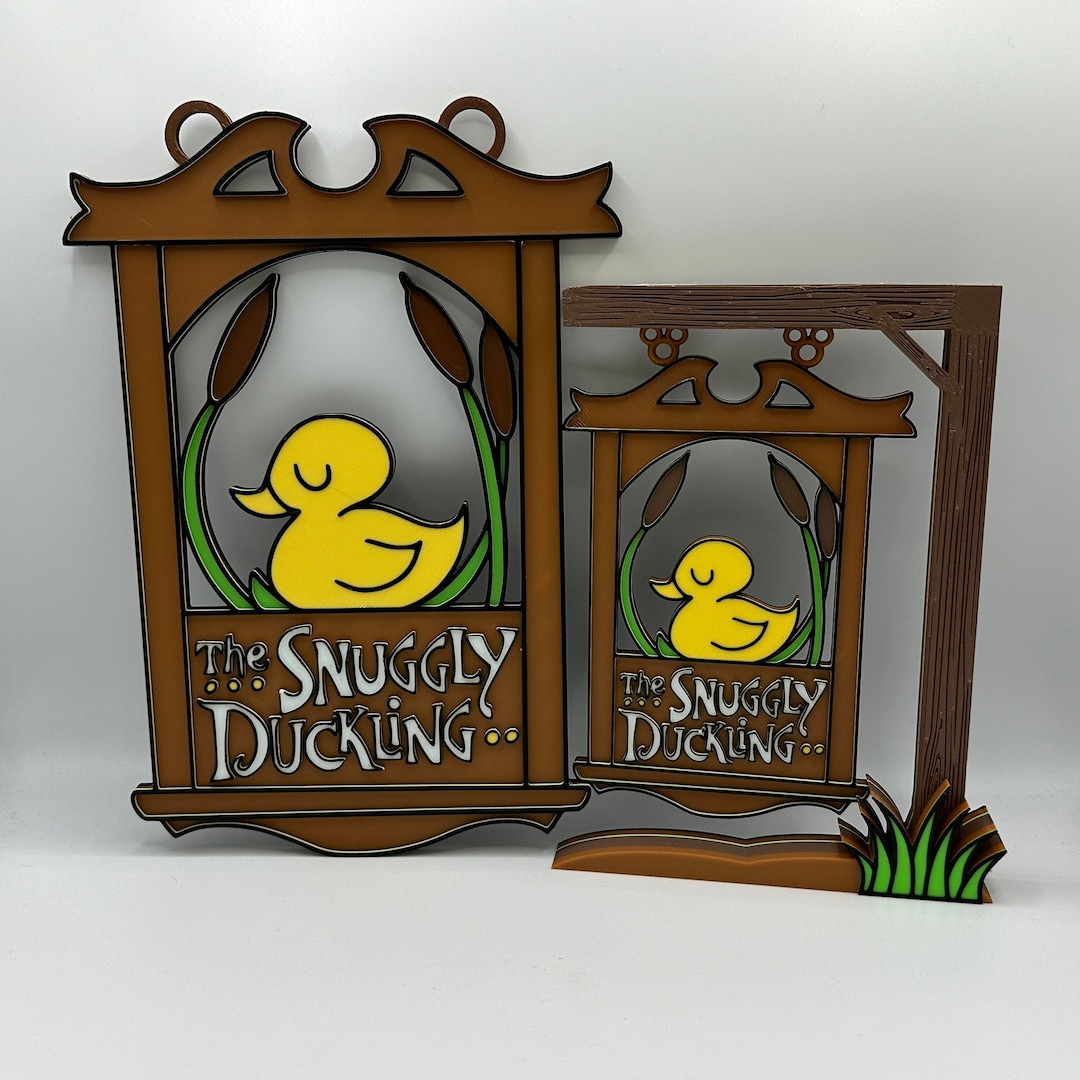 Snuggly Duckling Hanging or Standing Sign 3d Printed - Etsy