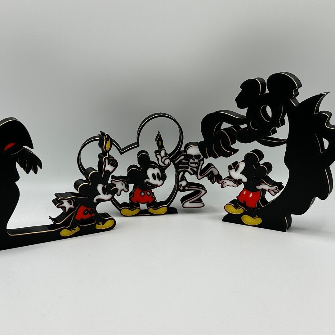 Retro Style Mickey Mouse Halloween Decorations 3d Printed - Etsy