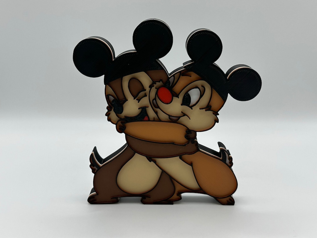 Chip N Dale Hugging Buddies Standing Decoration 3d Printed - Etsy