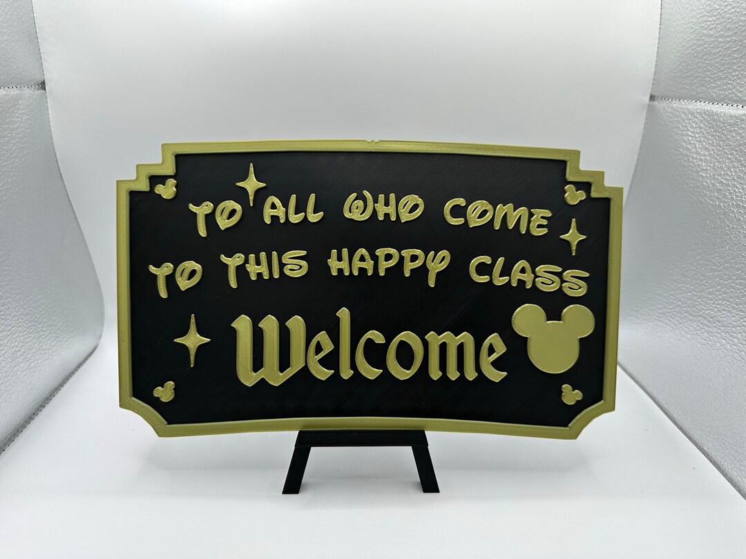 Disney Styled Classroom Welcome Sign "to All That Come to This Happy ...