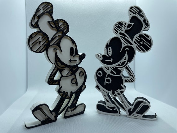 Steamboat Style Standing Mickey Sketch Figure | Etsy