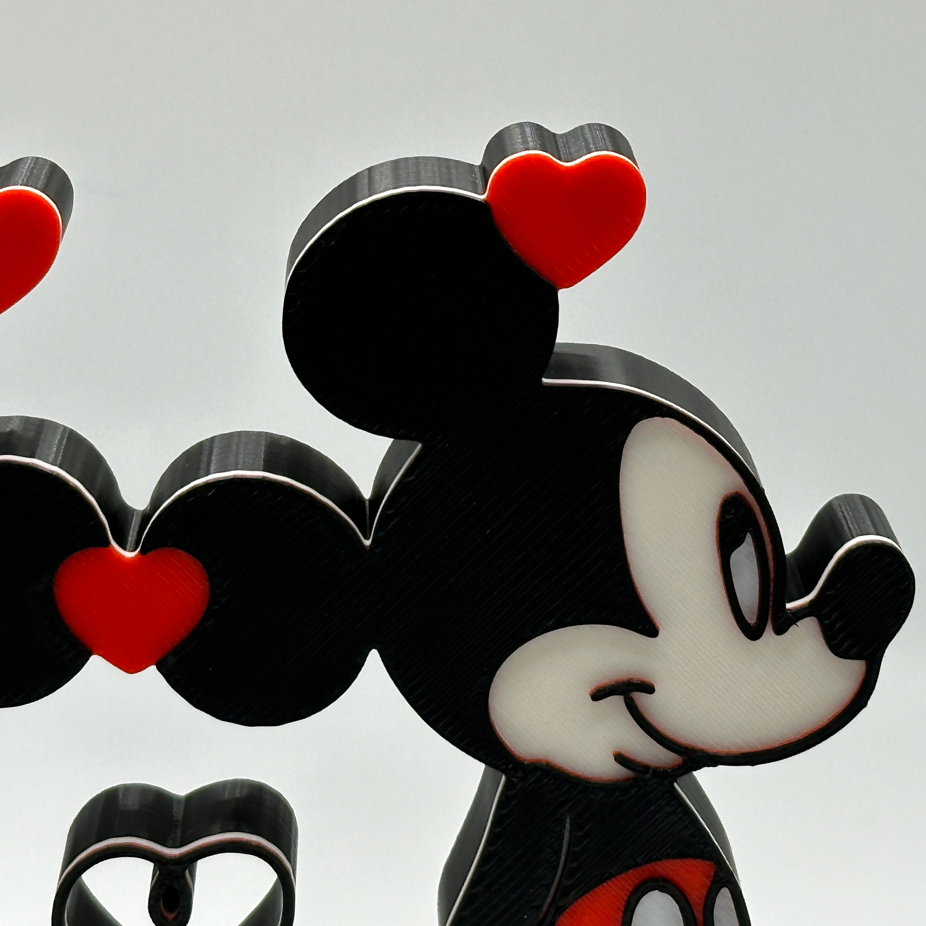 Mickey and Minnie Mouse Heart Tail Valentine's Day Standing Decoration ...
