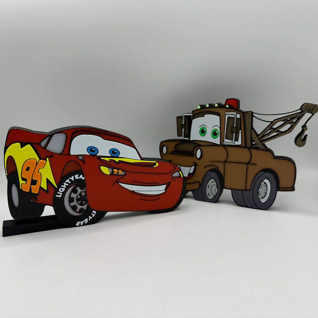 Lightning Mcqueen or Mater Decorations 3d Printed - Etsy