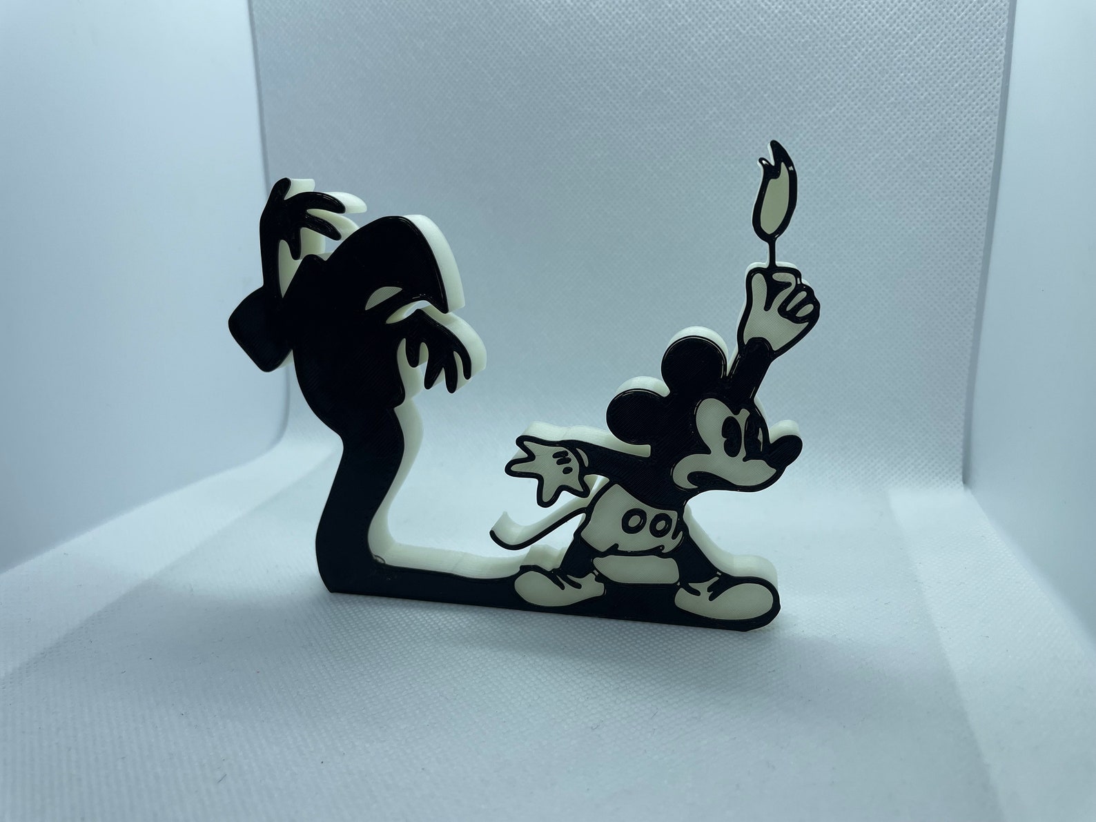 Mickey Mouse Scared Shadow Glow in the Dark Decoration 3d - Etsy