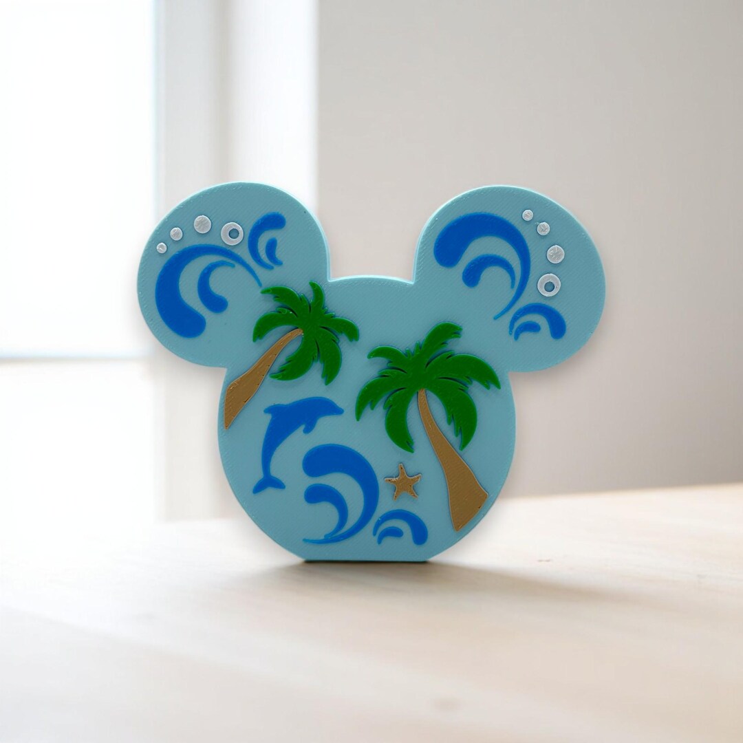 Mickey Ocean Ear Decoration 3d Printed - Etsy