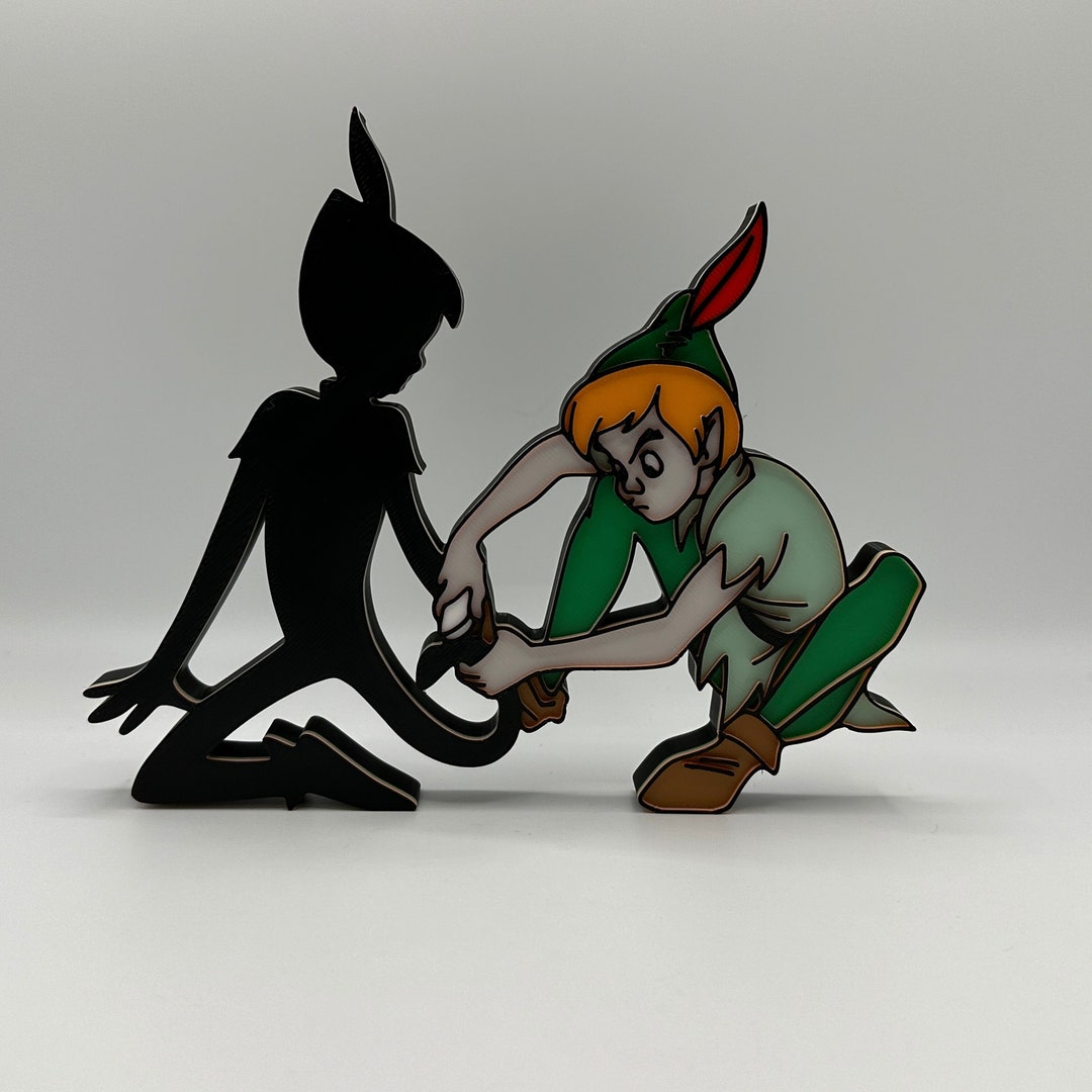 Peter Pan and the Pesky Shadow Standing Decoration 3d Printed - Etsy