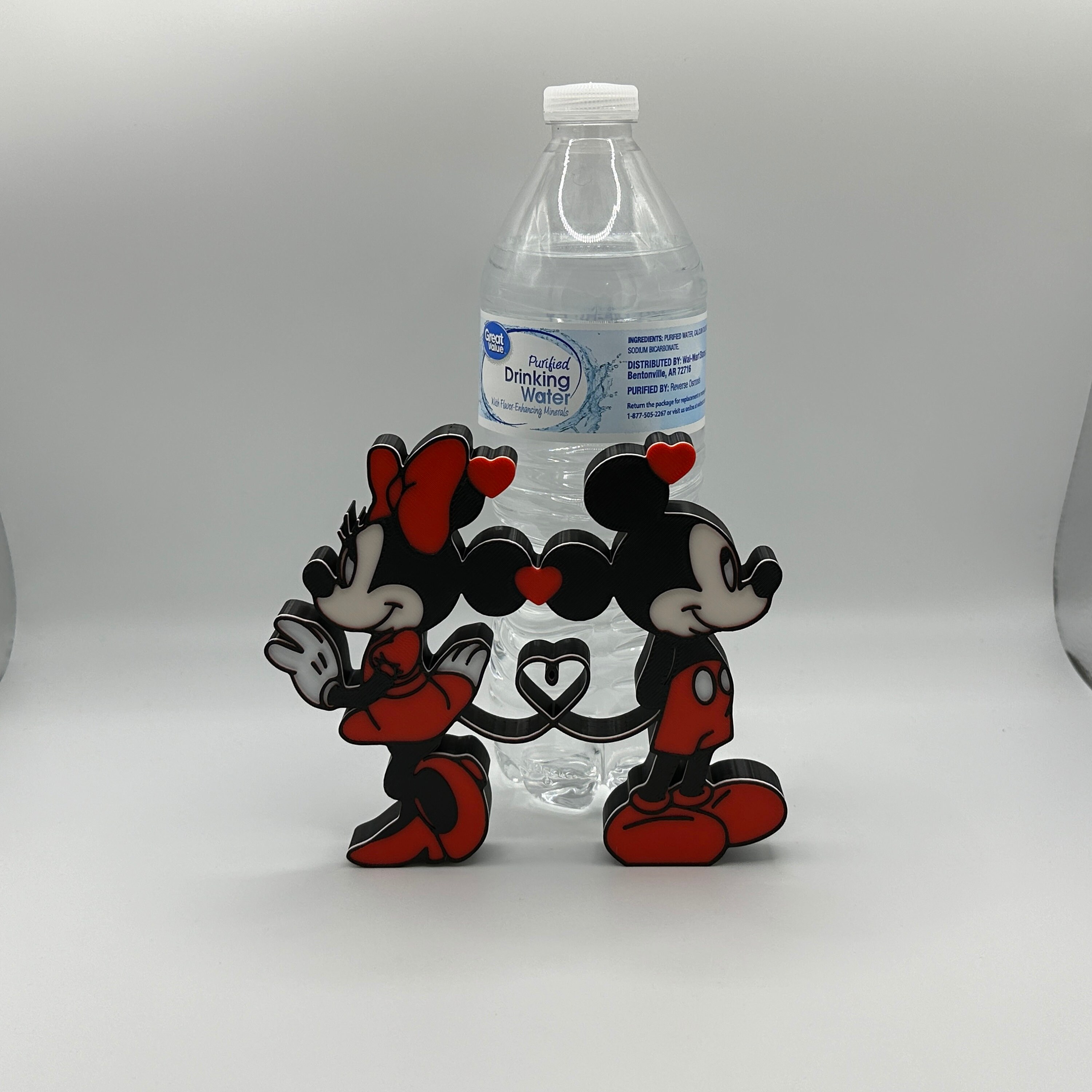 Mickey and Minnie Mouse Heart Tail Valentine's Day Standing Decoration ...