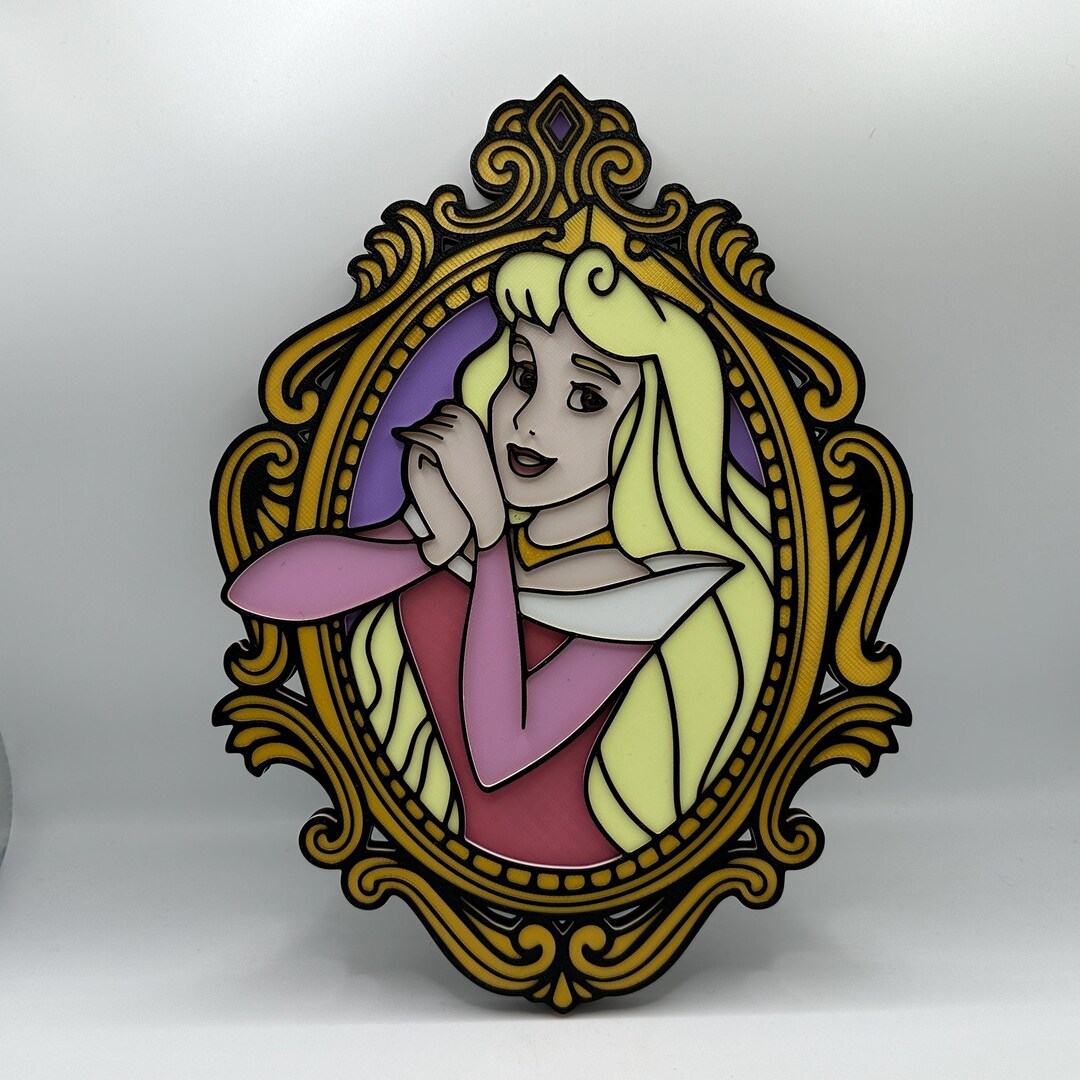 Disney's Sleeping Beauty Wall Decoration 3d Printed - Etsy