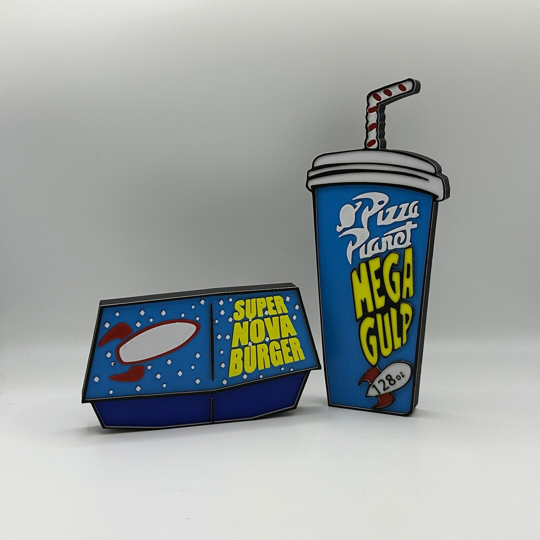 Pizza Planet Super Nova Burger and Mega Gulp Toy Story Decorations 3d ...