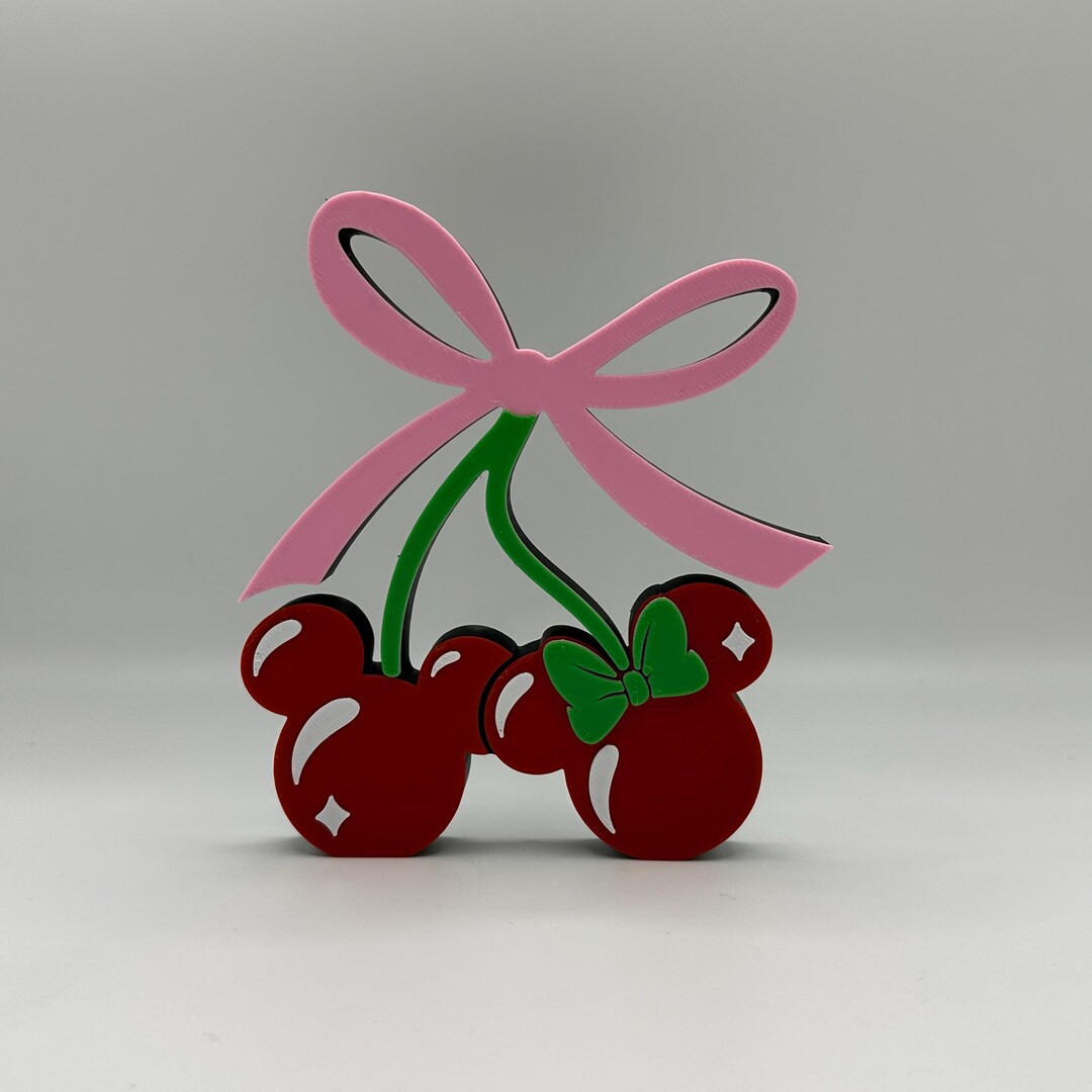Mickey and Minnie Cherry Decoration 3d Printed - Etsy