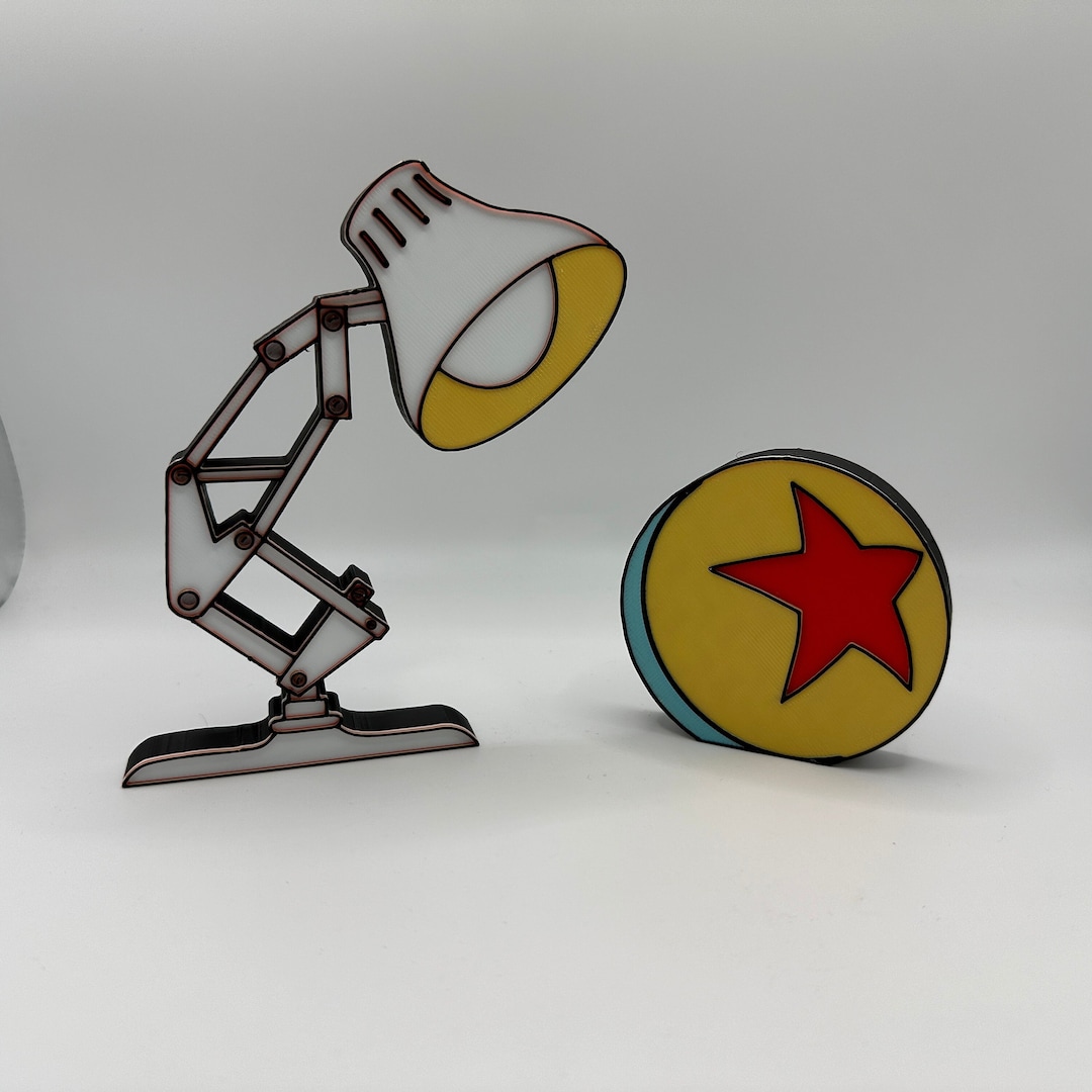 Pixar Luxo the Lamp and Pixar Ball Decoration Set of 2 3d Printed - Etsy
