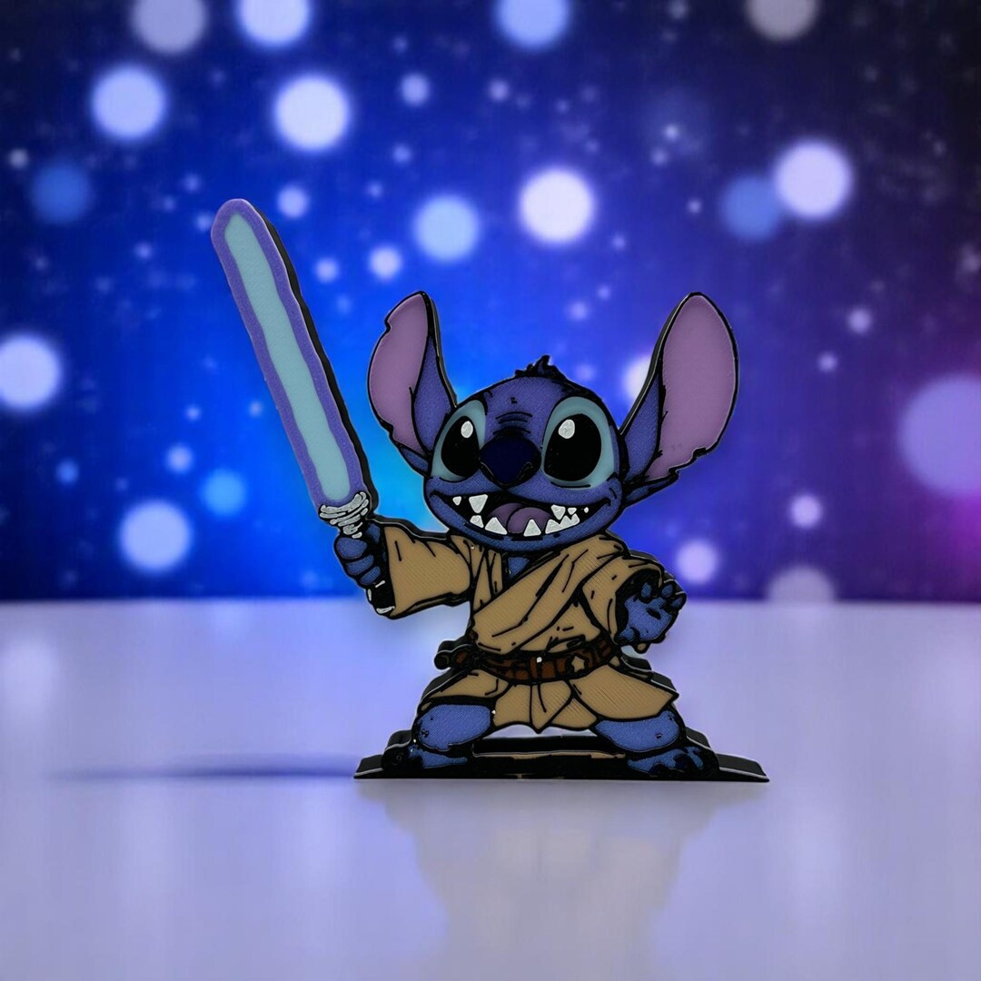Jedi Stitch – 3d-printed Freestanding Galactic Disney-inspired Decor - Etsy