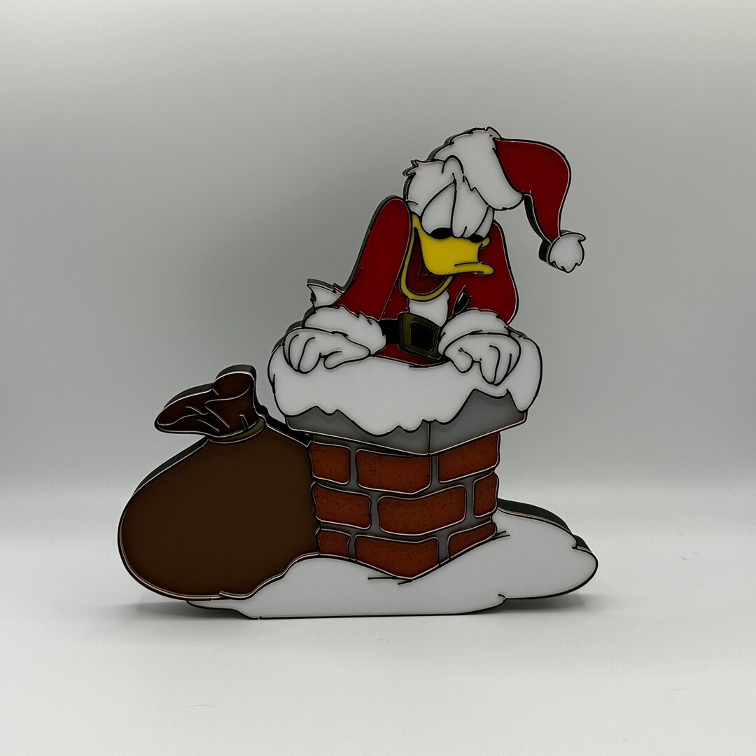 Donald Duck Santa Claus Chimney Decoration 3d Printed Limited - Etsy