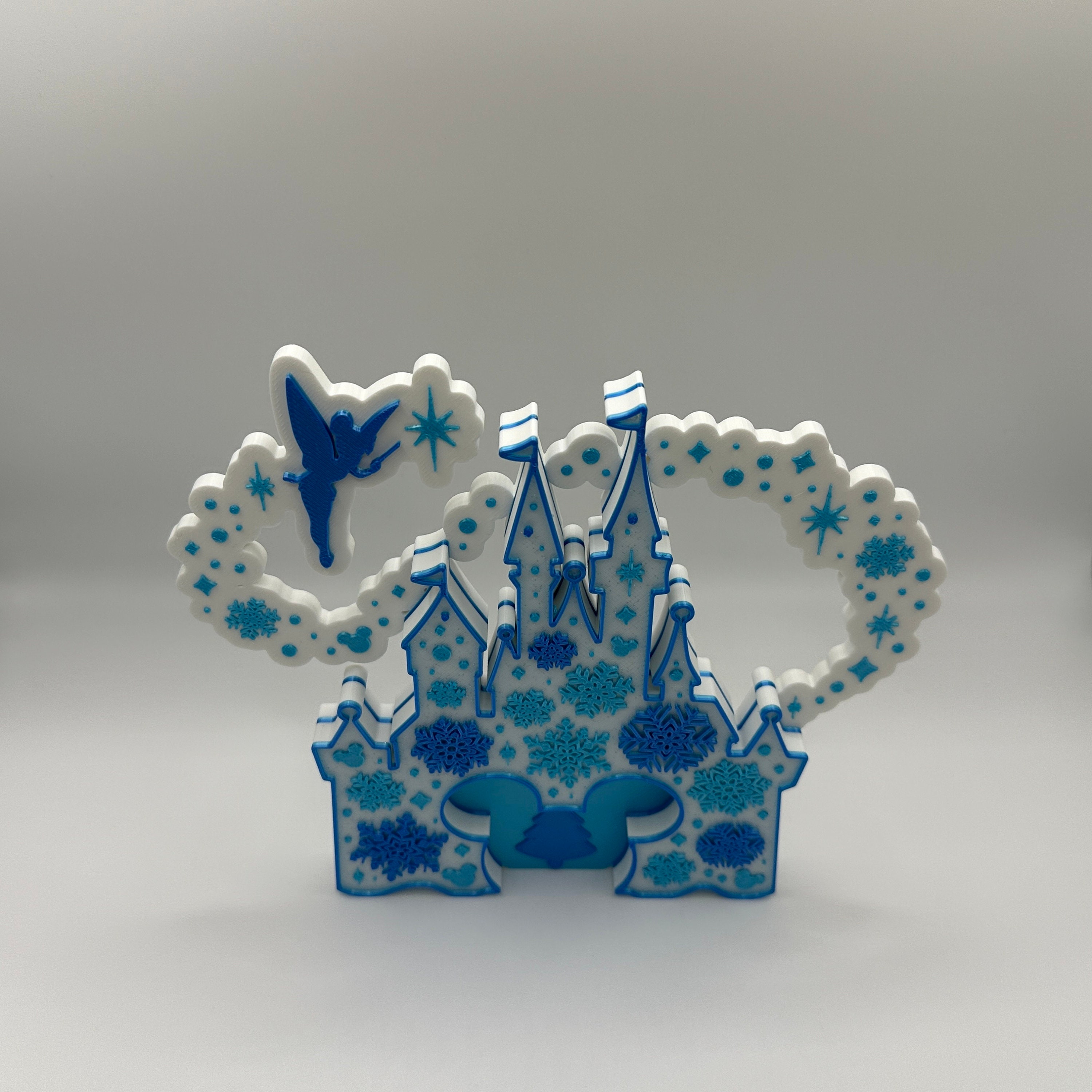 Winter Themed Disney Castle Decoration 3d Printed - Etsy