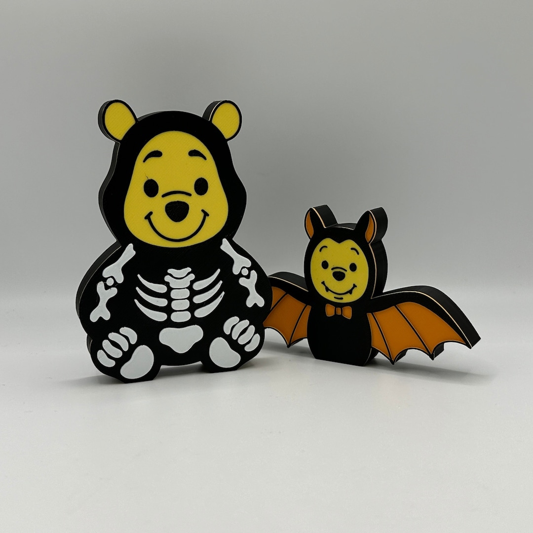 Winnie the Pooh Vampire Bat or Skeleton Halloween Decorations 3d ...