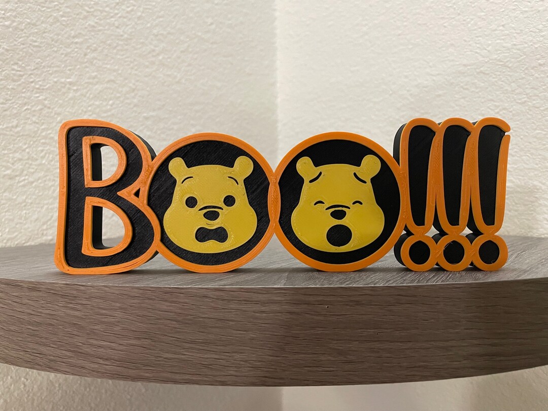 Winnie the Pooh Boo Sign Standing Decoration - Etsy