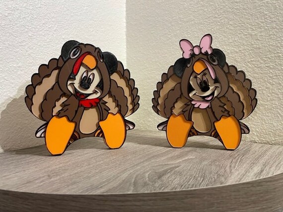 Thanksgiving Mickey or Minnie Mouse Turkey Decorations - Etsy