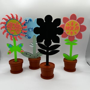 It's a Small World Inspired Hello Flower Standing Decorations 3d ...