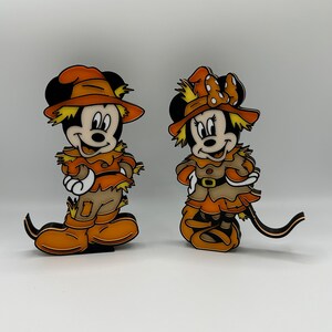 Mickey or Minnie Scarecrow Standing Halloween, Autumn, Fall Decorations ...