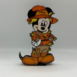Mickey or Minnie Scarecrow Standing Halloween, Autumn, Fall Decorations ...