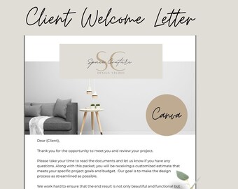 Client Welcome Letter/letterhead/design - Etsy