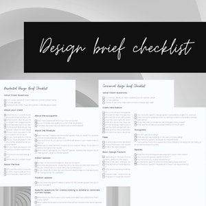 Interior Design Brief Checklist/ Architectural Brief/ Design Brief ...