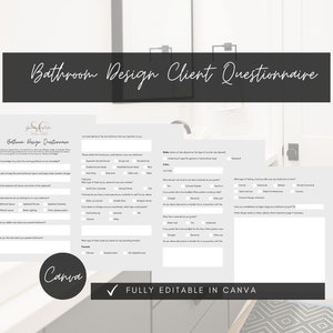 Bathroom Design Client Questionnaire| Interior Design| Design ...