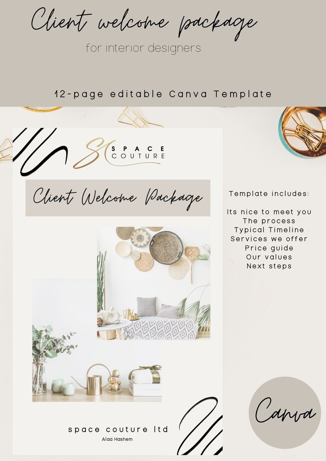 Client Welcome Packet, Canva Template, Client Intro Template, Welcome ...