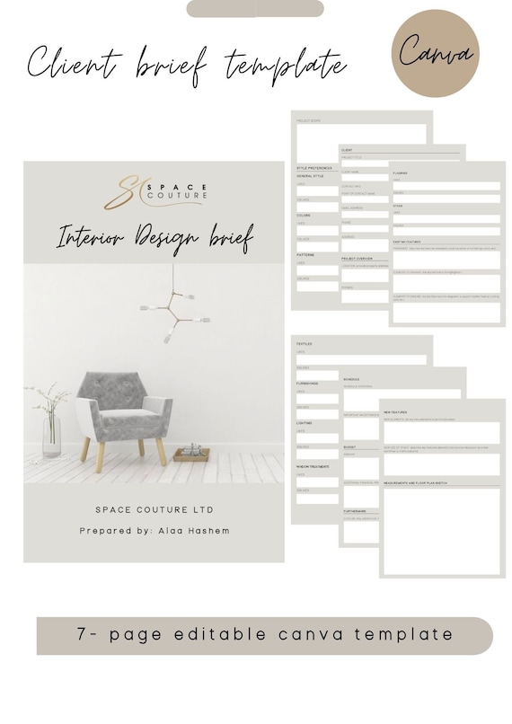 Client Brief Canva Template Client Introduction Brief - Etsy