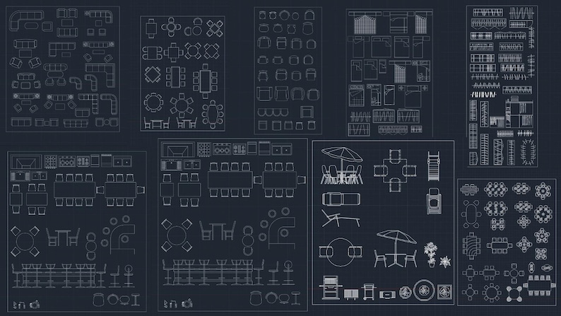 Full CAD Blocks Set/ Professional CAD Bundle/ Interior Design ...