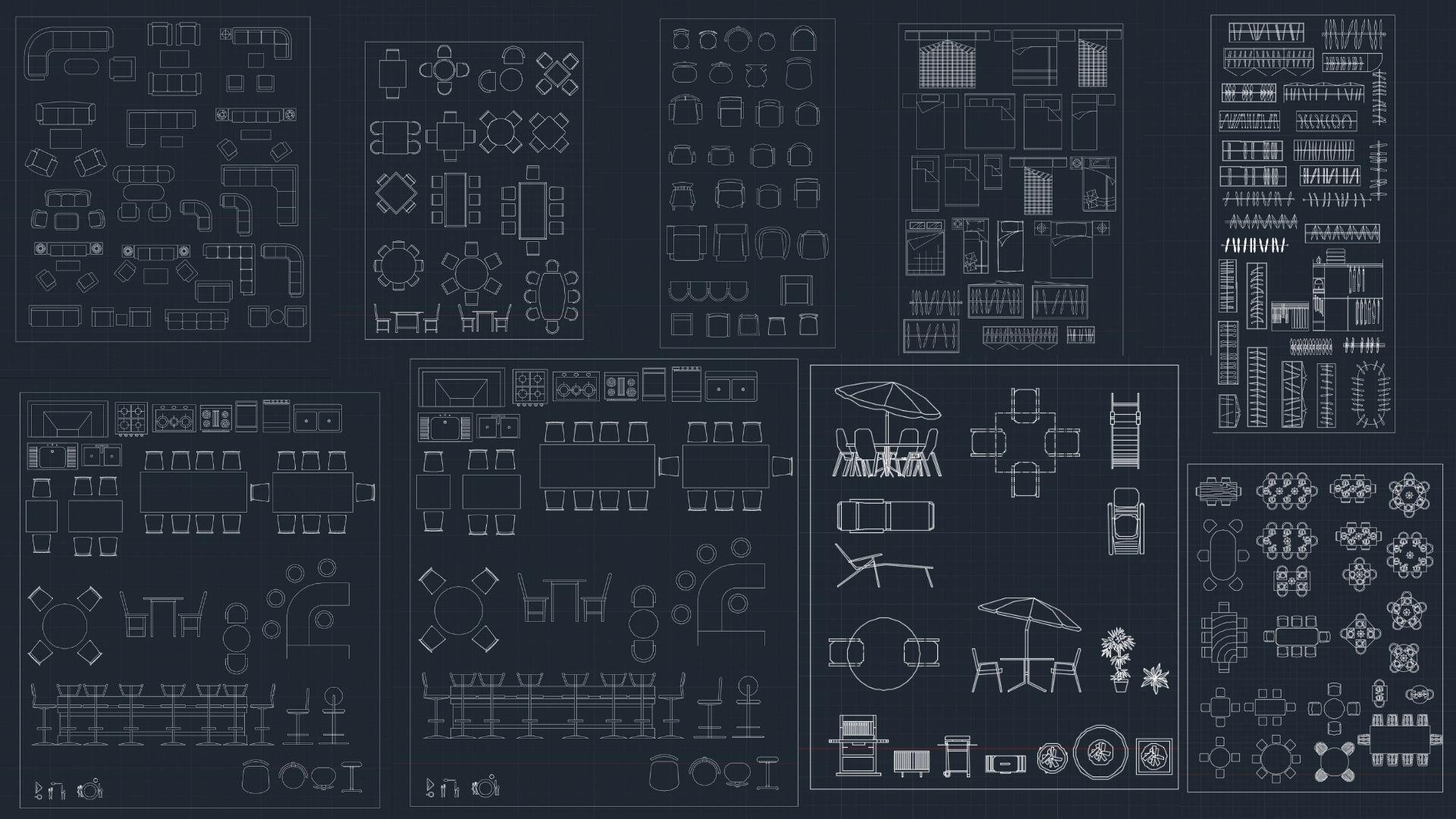 Full CAD Blocks Set/ Professional CAD Bundle/ Interior Design ...